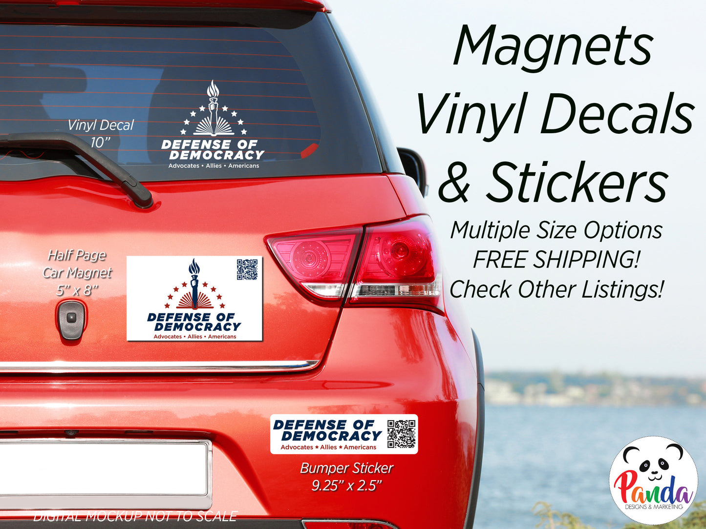 Bumper Stickers: Defense of Democracy – Panda Designs & Marketing